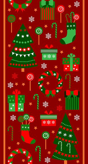 메리 크리스마스와 새 해 복 많이 받으세요 세로 테두리 리본 선물 상자 나무 양말과 과자 플랫 스타일 벡터 객체와 원활한 패턴 0명에 대한 스톡 벡터 아트 및 기타 이미지