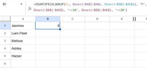 Counting Xlookup Results With Countifs