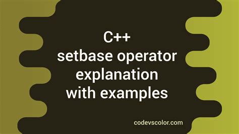 setbase operator in c codevscolor