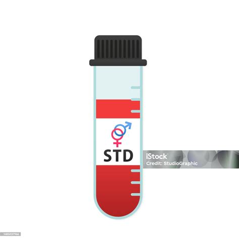 표준 테스트 아이콘입니다 의료 장비 컬렉션의 간단한 그림입니다 웹 디자인 템플릿 인포그래픽을 위한 Creative Std Test 아이콘입니다 성병 벡터 아이콘입니다 벡터