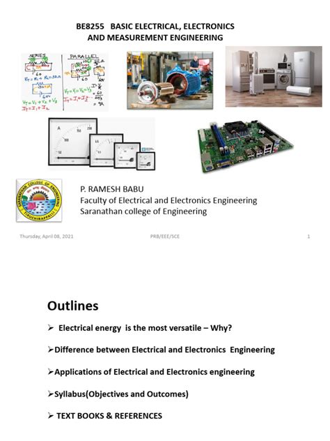 Be 8255 Beee Ppt1 Intro Pdf Direct Current Electrical Engineering