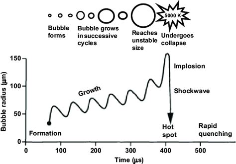 11 Schematic Representation Of Transient Acoustic Cavitation Download Scientific Diagram