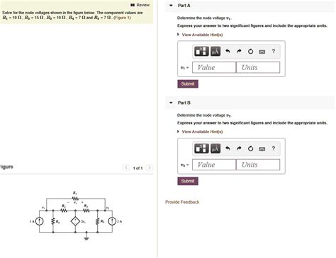 Review Solve For The Node Voltages Shown In The Figure Below The Component Values Are R1 10 Ω