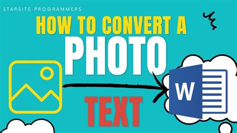 how to convert photo to text youtube