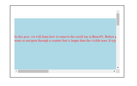 How To Remove Horizontal Scrollbar In React Js Geeksforgeeks