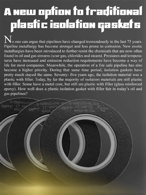 A New Option To Traditional Plastic Isolation Gaskets Up 1 Compressed Pdf Pipe Fluid