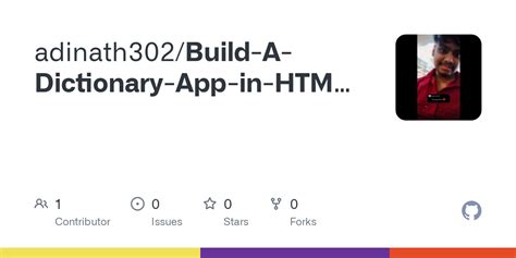 Github Adinath302build A Dictionary App In Html Css Javascript