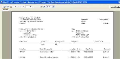 Account Receivable Transaction Reports In Sage 300 Erp