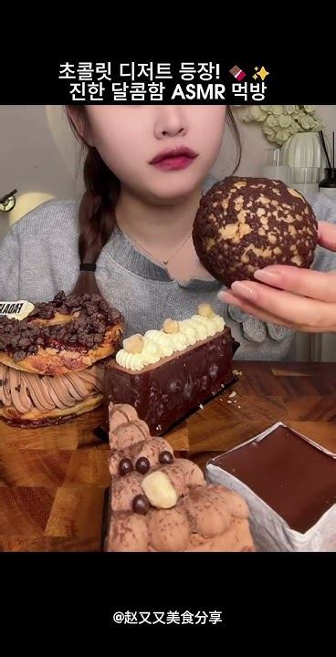 초콜릿 디저트 등장 🍫 진한 달콤함 Asmr 먹방 초콜릿디저트 Asmr먹방 달콤한소리 진한초콜릿 디저트먹방 쵸코홀릭 Youtube