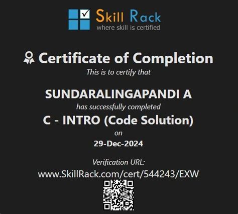 Sundaralingapandi A On Linkedin Cprogramming Skillrack