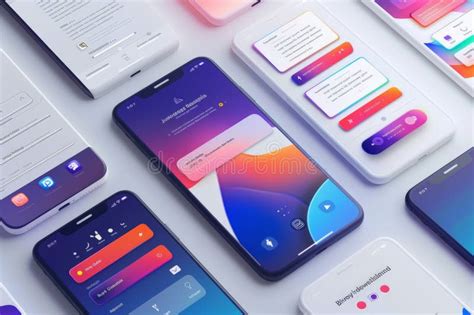 Modern User Interface Design Template Conceptual Mobile Phone Screen