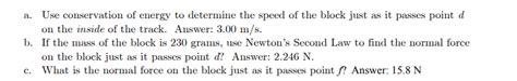 Solved A Loop The Loop Track Is Shown A Small Block Of Chegg