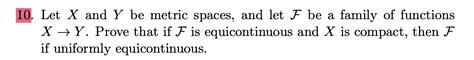 Solved Let X And Y Be Metric Spaces And Let F Be A Chegg