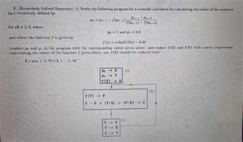 solved 2 recursively defined sequences i st udy the