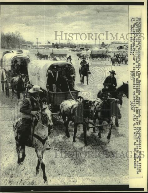 1976 Wagons Near Nebraska Border For Bicentennial Celebrations
