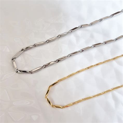 스몰박스 💎 💎 대나무 체인 써지컬스틸 목걸이 알러지와 변색 걱정 없는 써지컬스틸 소재로 부담없이 착용하기 좋은 목걸이 ️ 네이버 스마트스토어 Smallbox 에서