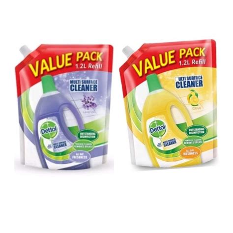 Detol Floor Cleaner Refill Pouch Citrus Lavender 12l Multi Action