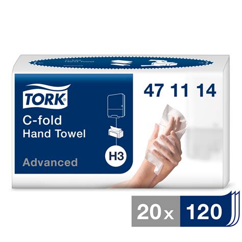 Håndtørk H3 Tork Plus C-fold myk 2l