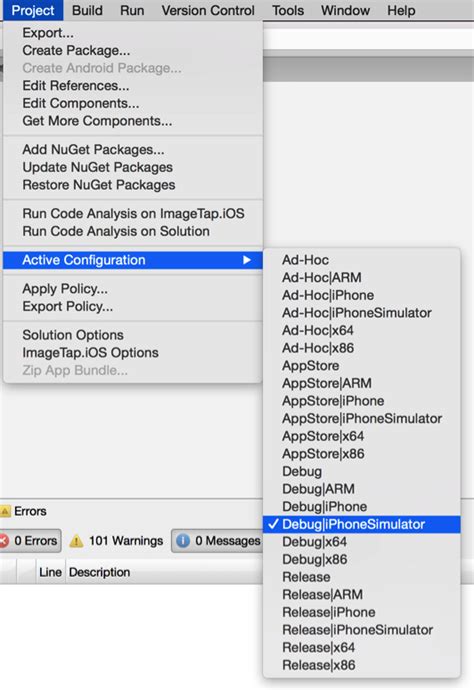 Project Not Built In Active Configuration Xamarinxamarinform