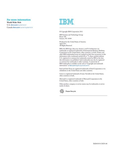 Ibmsystem X3850 X5and X3950 X5 Ibmsystems And Technologydata Sheet Pdf
