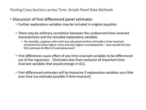 ppt analyzing policy impact pooled cross sections panel data