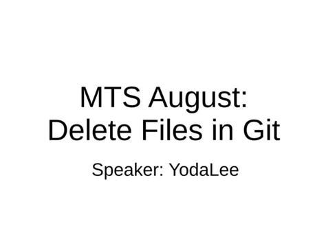 Delete Files In Git Pdf