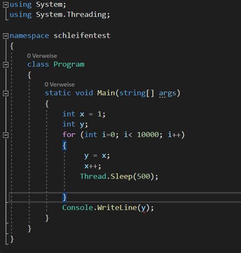 Auf Variable Außerhalb Der Schleife Zu Greifen C Computer Programm