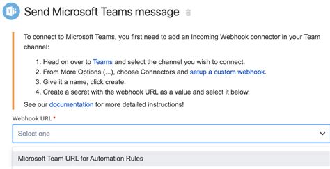 Integrate An Automation Rule With Microsoft Teams And Jira Data Center Automation Atlassian