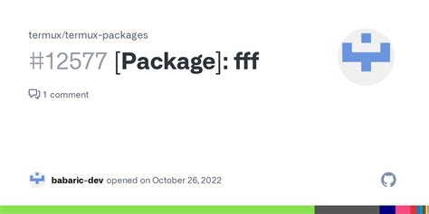 Package Fff · Issue 12577 · Termuxtermux Packages · Github