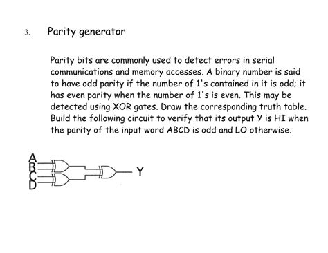 Parity Generatorparity Bits Are Commonly Used To