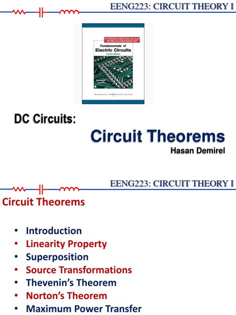Dc Circuits Circuit Theorems Pdf Network Analysis Electrical Circuits Electrical Network