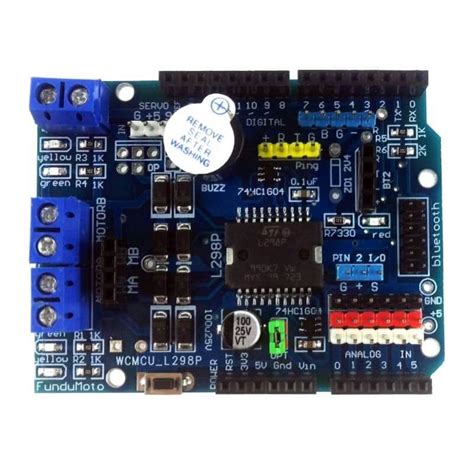 Shield L298P Motor Driver With GPIO
