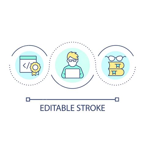 Learning Programming Loop Concept Icon Business Learning Study Vector Business Learning Study