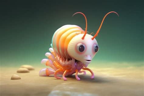 Premium Photo A Bug With A Pink Tail Is Walking On The Ground