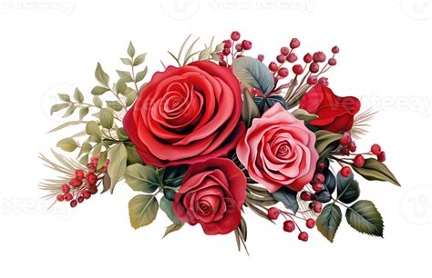Rojo Rosas Ramo De Flores De Jard N Flores Floral Arreglo Aislado En