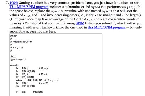 Solved Sorting Numbers Is A Very Common Problem Here You