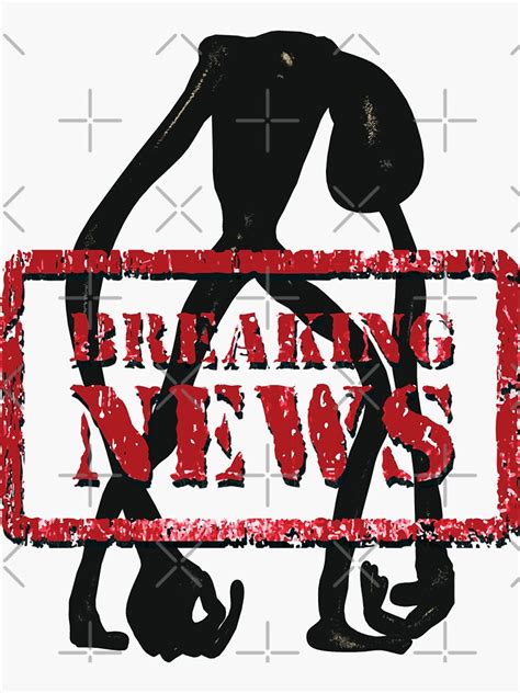 Breaking News Trevor Henderson Humanoid Sticker For Sale By TheBullishRhino Redbubble