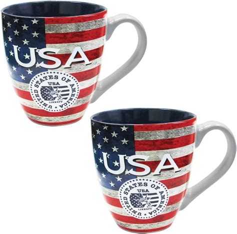 Suttmin 6 Pcs 4th Of July Mini Coffee Mugs Patriotic