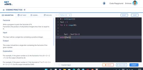 Python Program To Get The Factorial Of The Given Number
