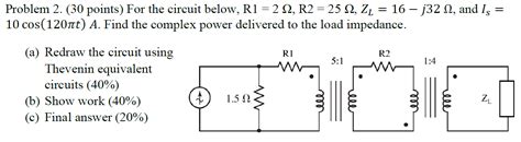 Solved Problem 2 30 Points For The Circuit Below Chegg Com