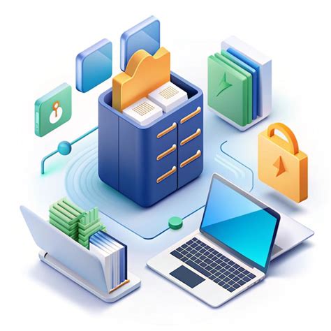 3d File Transfer Illustration Files Transferred Encrypted Form Two