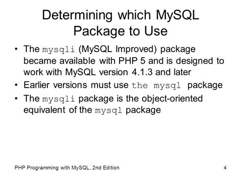 Chapter 8 Manipulating Mysql Databases With Php Php Programming With