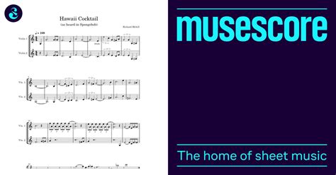 Hawaii Cocktail Richard Myhill Sheet Music For Violin String Duet