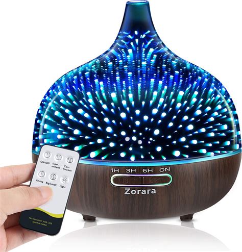 Essential Oil Diffuser 550ml Cool Mist Humidifier 3d Glass