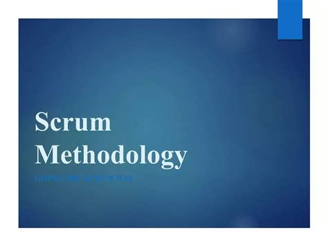 Scrum Methodology Ppt