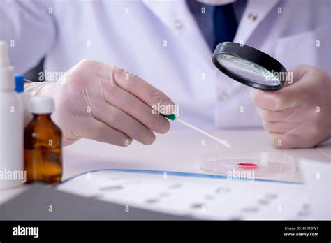 Drug Synthesis Lab Experimentnig With Pills Stock Photo Alamy