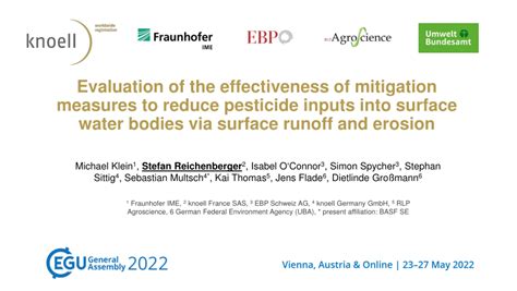 Pdf Evaluation Of The Effectiveness Of Mitigation Measures To Reduce Pesticide Inputs Into