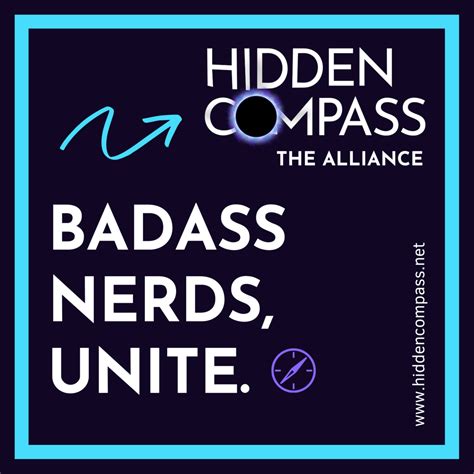 Badass Nerds Unite Sticker Hidden Compass