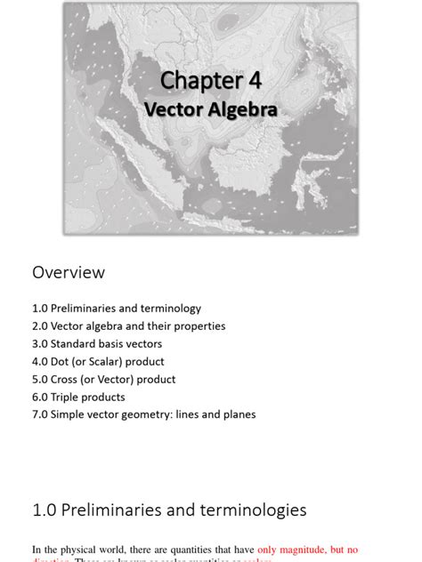 Lecture Notes Vector Algebra Pdf Euclidean Vector Geometry