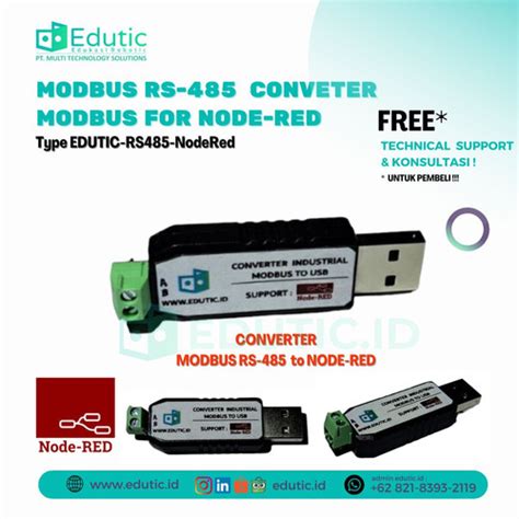 Jual Converter Usb Modbus Rtu Rs 485 For Node Red Iot Kab Sukoharjo Edutic Id Tokopedia